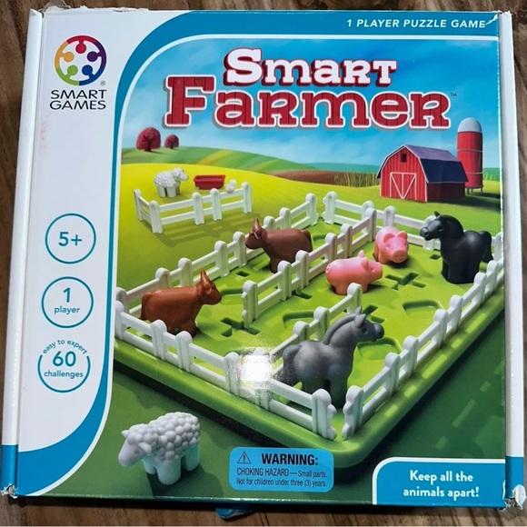 Games | Smart Games Smart Farmer Puzzle Game One Player Barnyard ...
